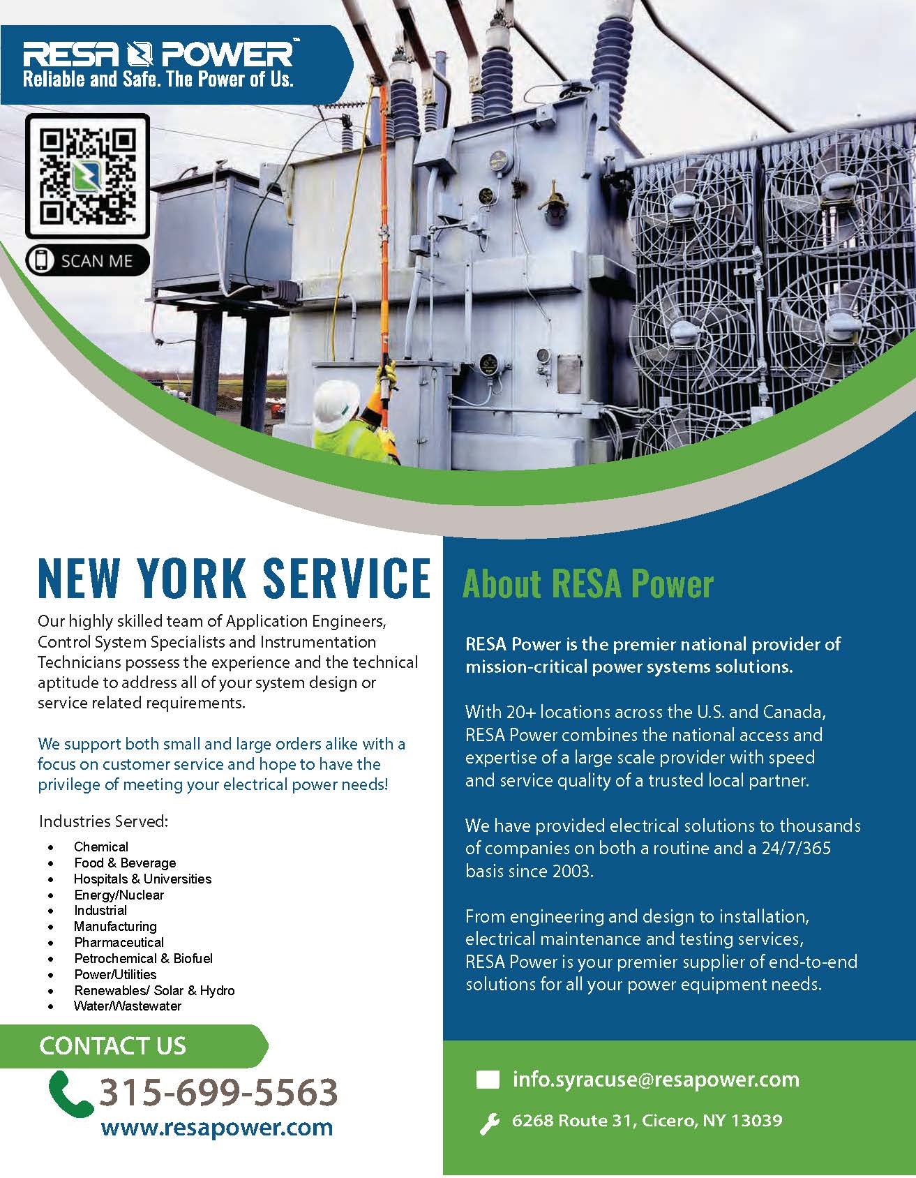 Data Sheets & Line Cards | RESA Power